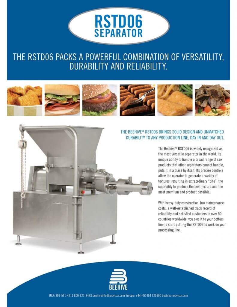 Beehive RSTD06 Separator Brochure | M&M Equipment Corp