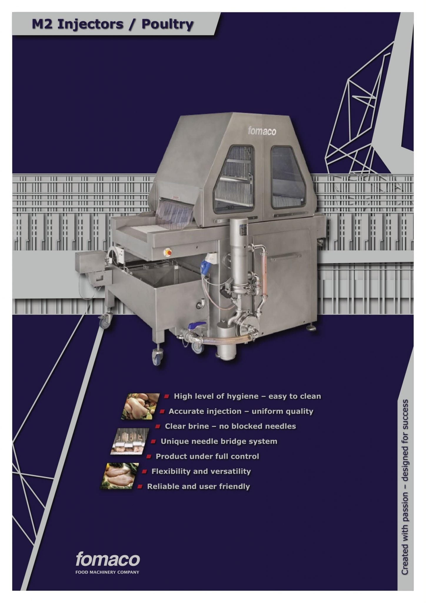 Fomaco M2 Poultry Injectors Brochure | M&M Equipment Corp