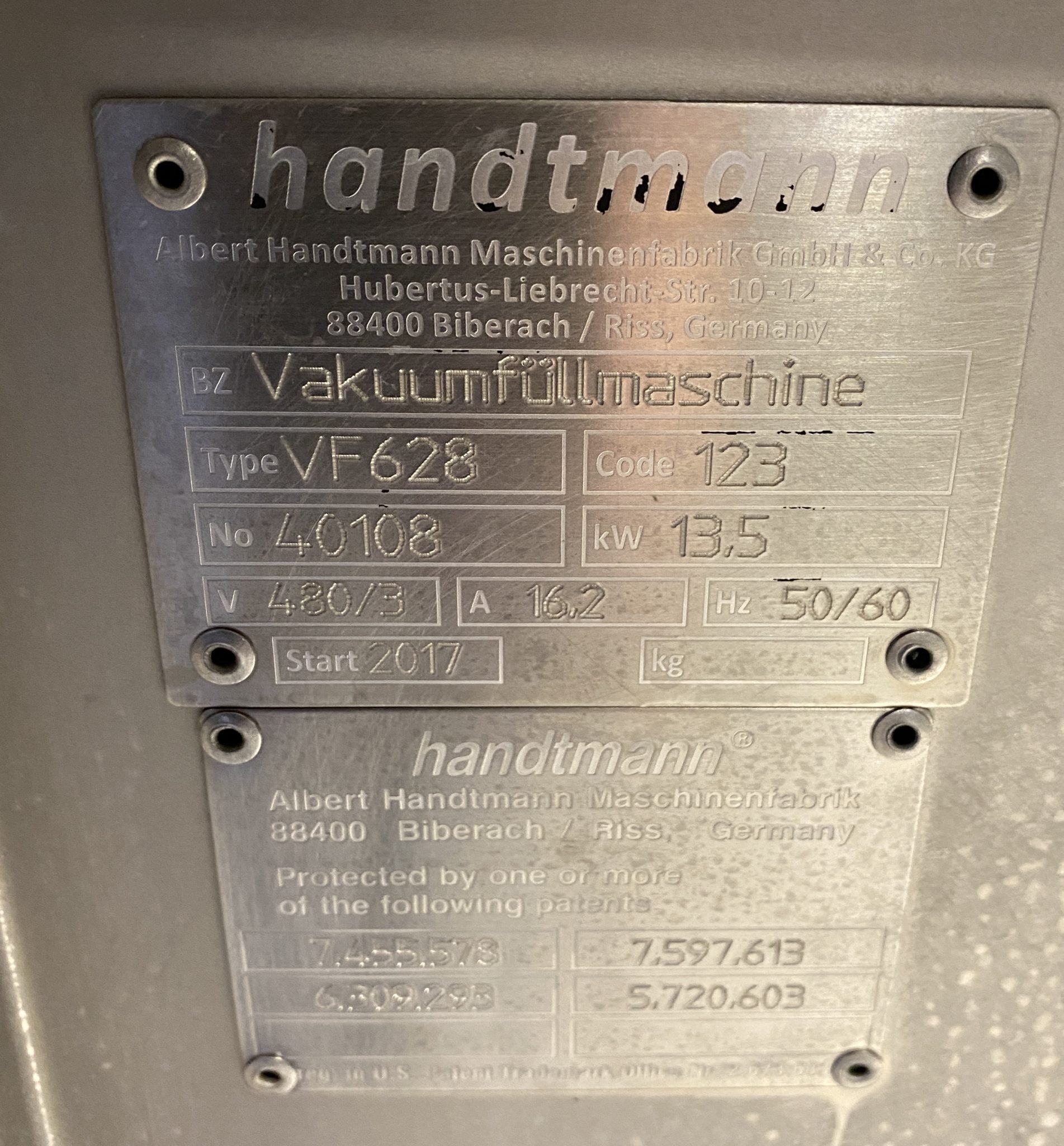 Handtmann VF 628 Vacuum Stuffer | M&M Equipment Corp