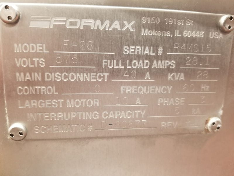 Formax F 26 Forming Machine | M&M Equipment Corp