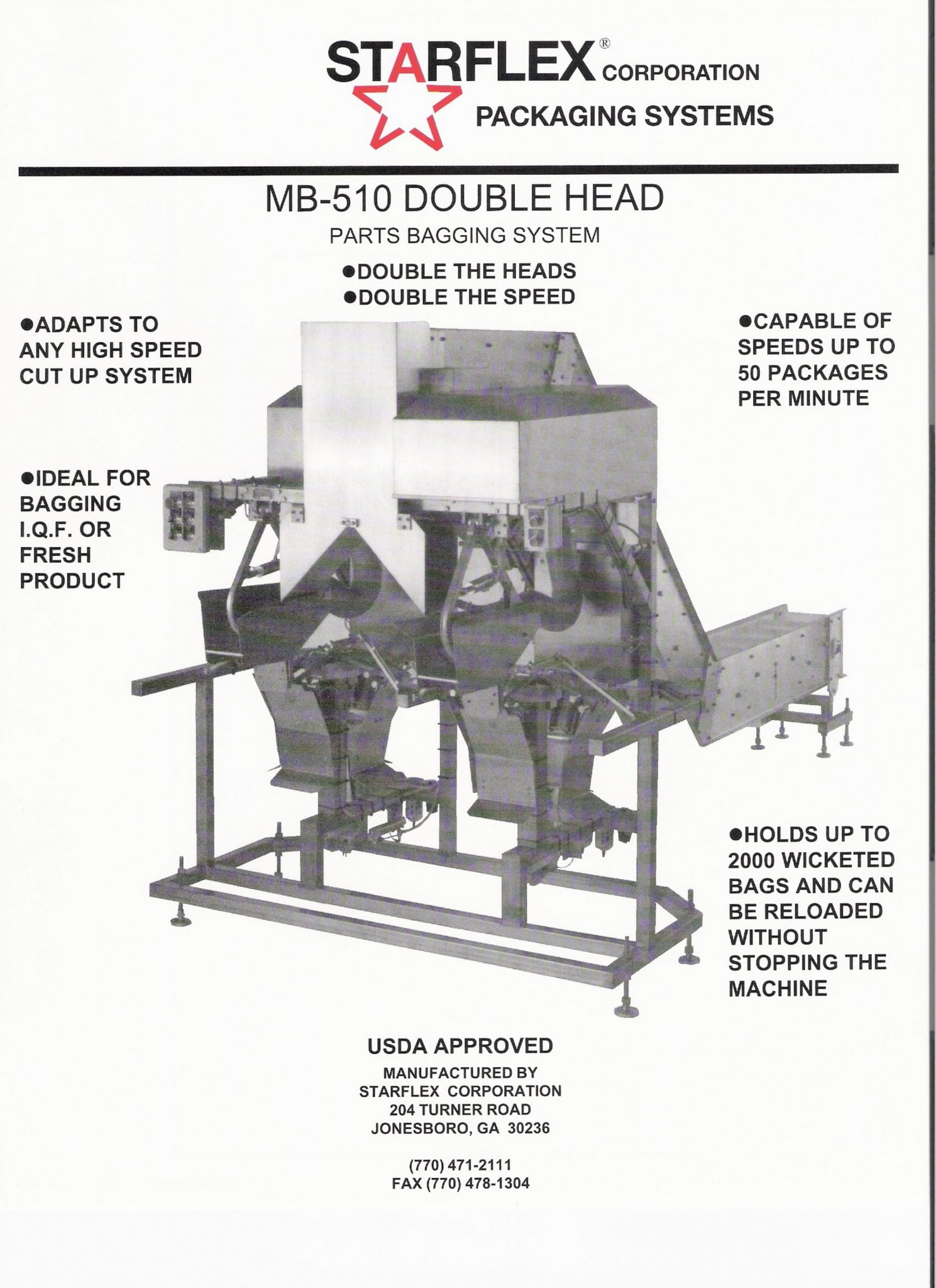 Starflex MB-510 Double Head Bagging System Brochure | M&M Equipment Corp