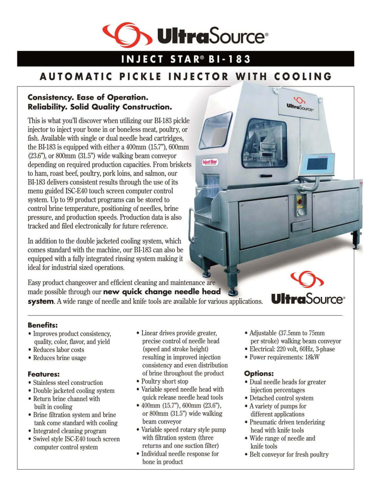 UltraSource Inject Star BI-183 Pickle Injector With Cooling Brochure ...