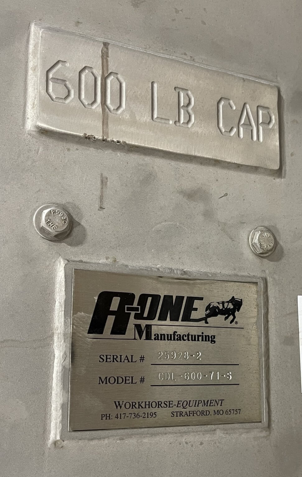 A-ONE CDL-600-71-S Workhorse Cart Lift | M&M Equipment Corp