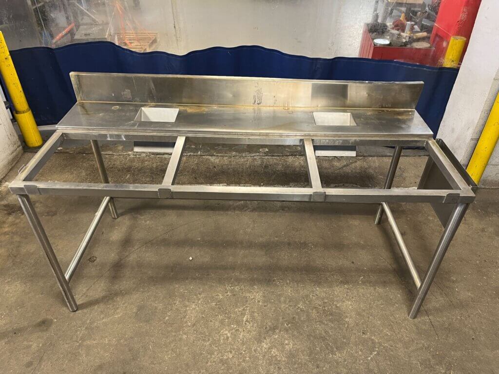 CUSTOM STAINLESS Table | M&M Equipment Corp